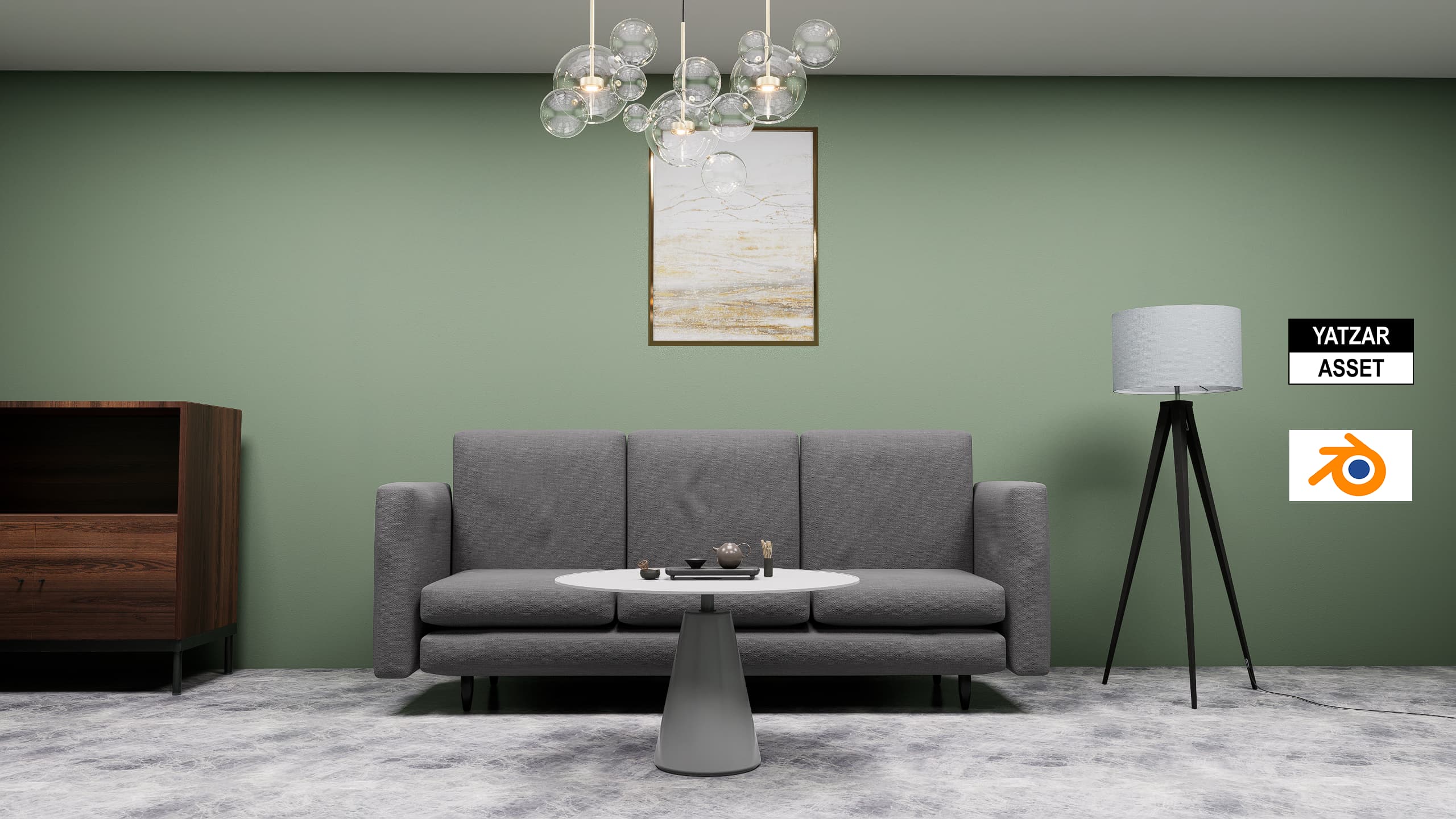 BIM objects - Free Download – Sofa | Blender Model | Yatzar Asset